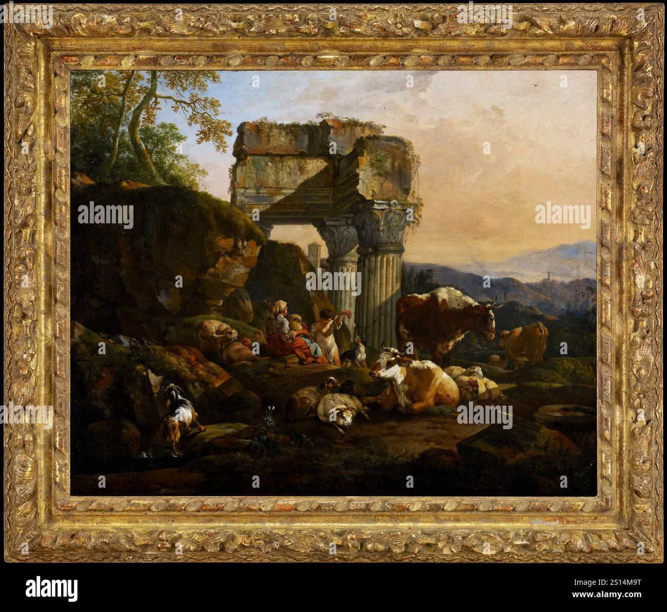 Roman Landscape with Cattle and Shepherds. Johann Heinrich Roos. 1676 ...