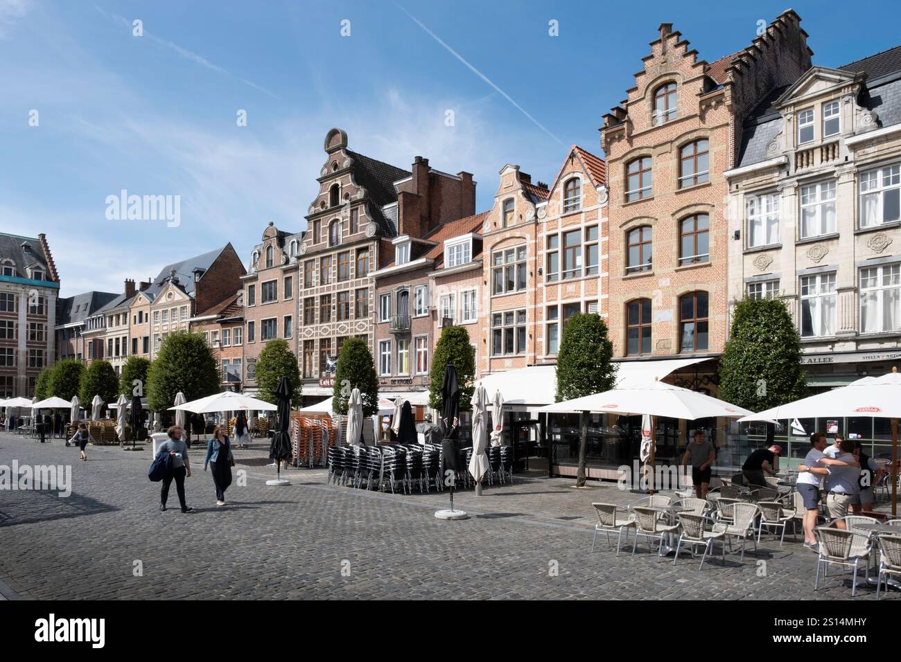 'Oude Markt' (Old Market Square) in the center of the Belgian city of ...