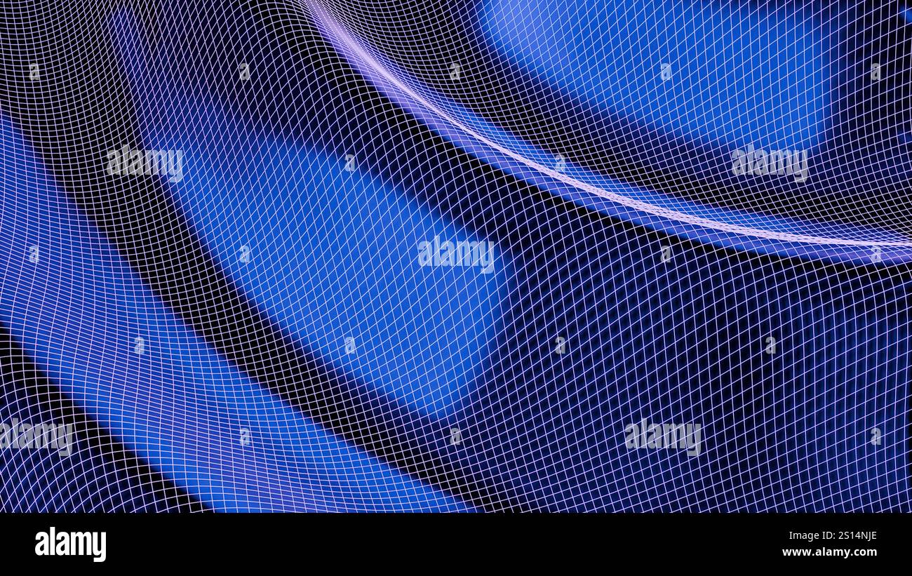 Abstract Blue Wave Patterns Set Against a Dark Background, Captivating ...