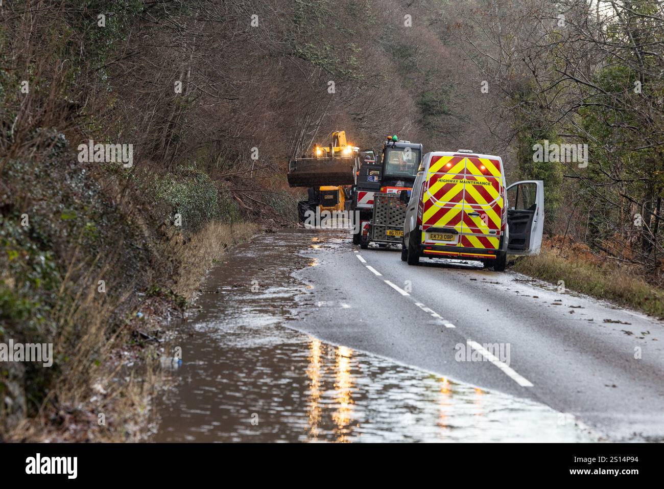 The A832 between Avoch and Fortrose is closed due to a landslide, as ...