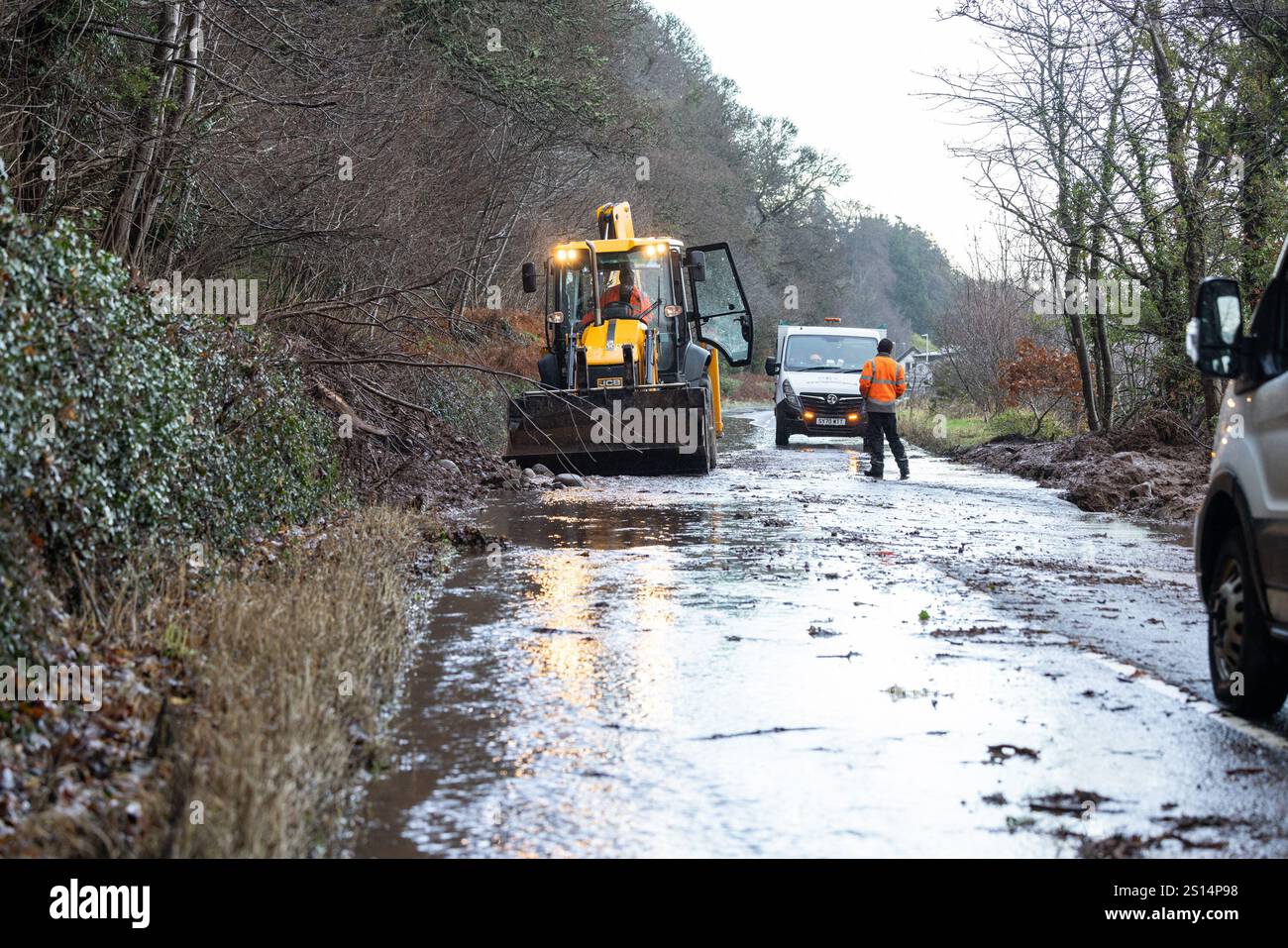 The A832 between Avoch and Fortrose is closed due to a landslide, as ...