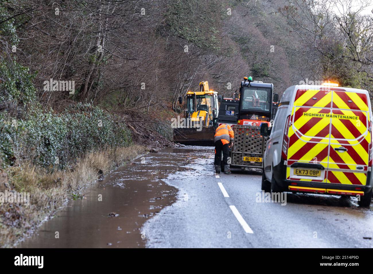 The A832 between Avoch and Fortrose is closed due to a landslide, as ...