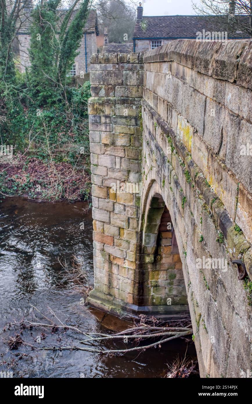 Water under the bridge. Old 17th Cenury stone bridge crossing the River ...