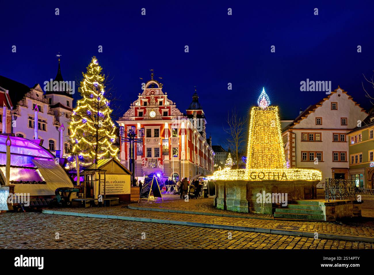 The Christmas Market of Gotha Stock Photo - Alamy