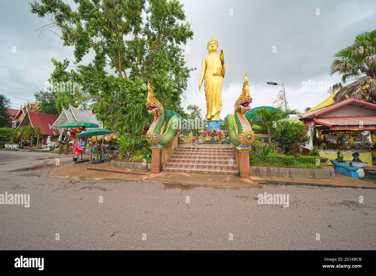 Wat Kham Chanot, a beautiful temple in north east thailand, province ...