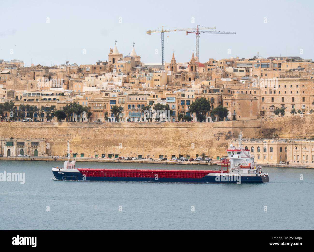 cargo ship in Malta Stock Photo - Alamy
