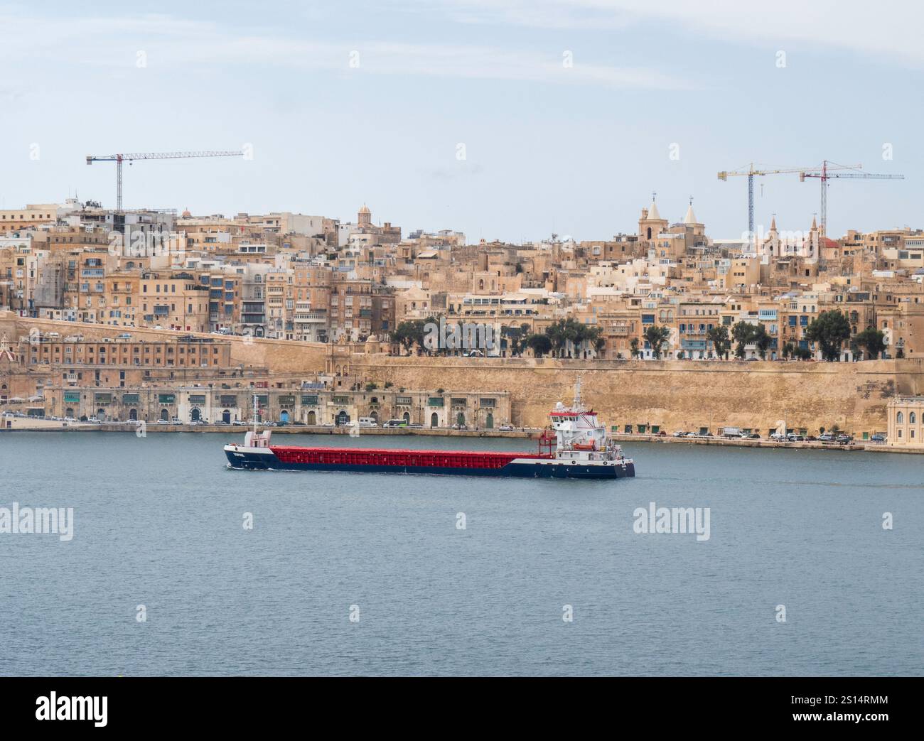 cargo ship in Malta Stock Photo - Alamy
