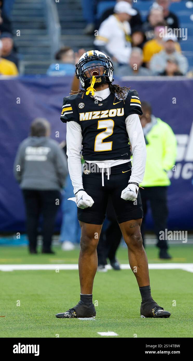 December 30, 2024: University of Missouri Tigers WR #2 Marquis Johnson ...