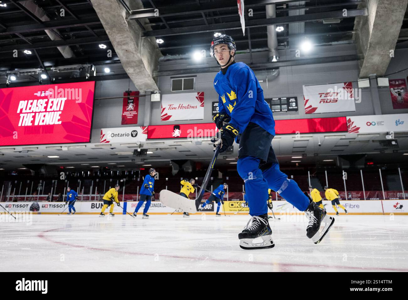 241231 Linus Eriksson of Sweden at a practice session during the 2025 ...