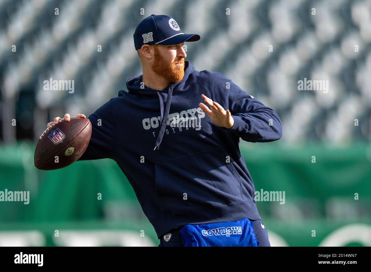 Dallas Cowboys quarterback Cooper Rush (10) in action during warm-ups ...