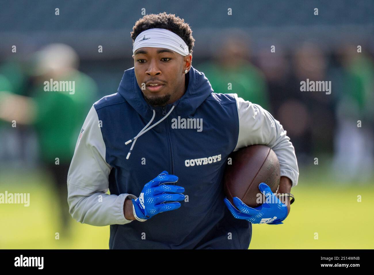 Dallas Cowboys wide receiver Jalen Tolbert (1) in action during warm ...