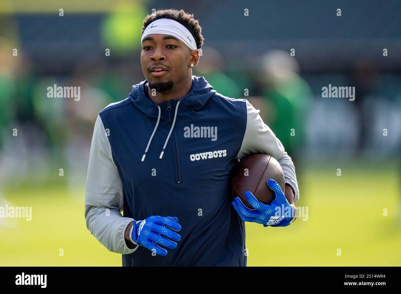Dallas Cowboys wide receiver Jalen Tolbert (1) in action during warm ...
