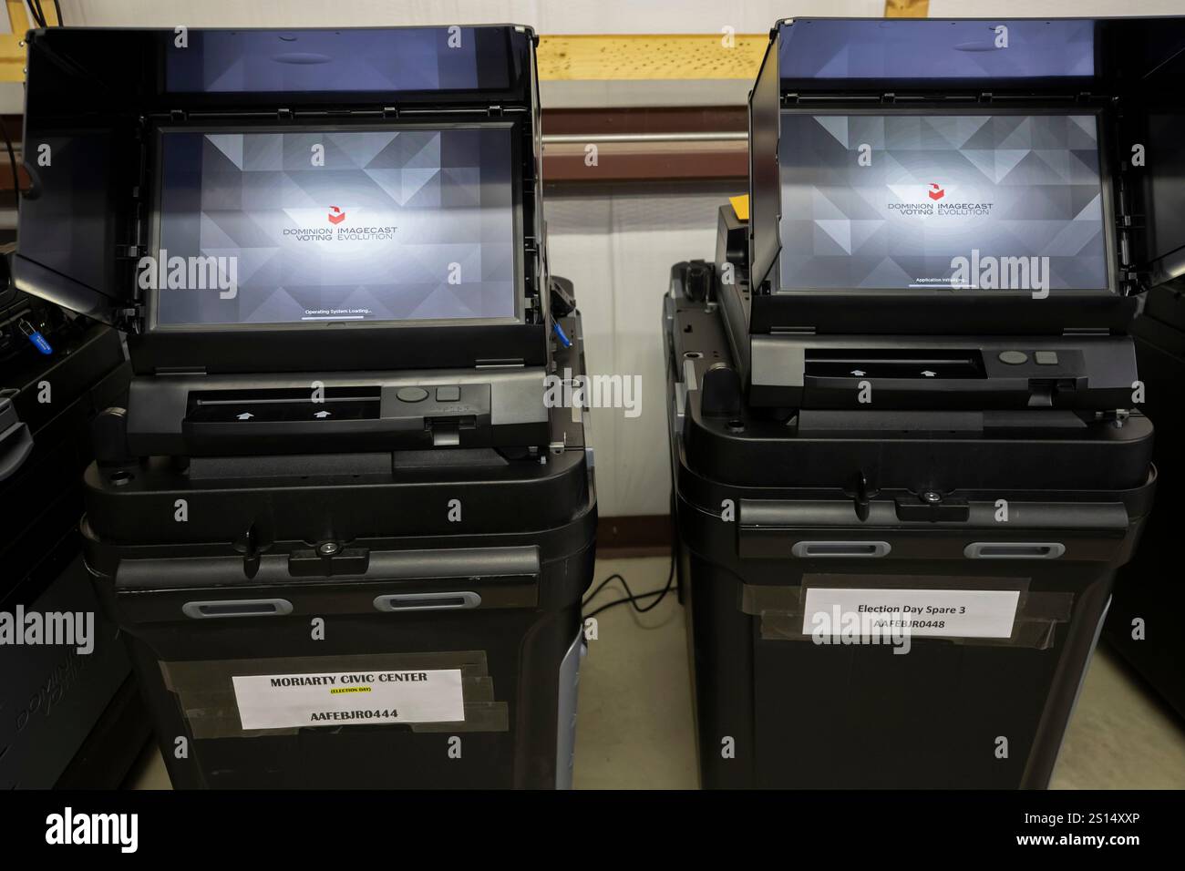 FILE - Dominion Voting ballot-counting machines are shown at a Torrance ...