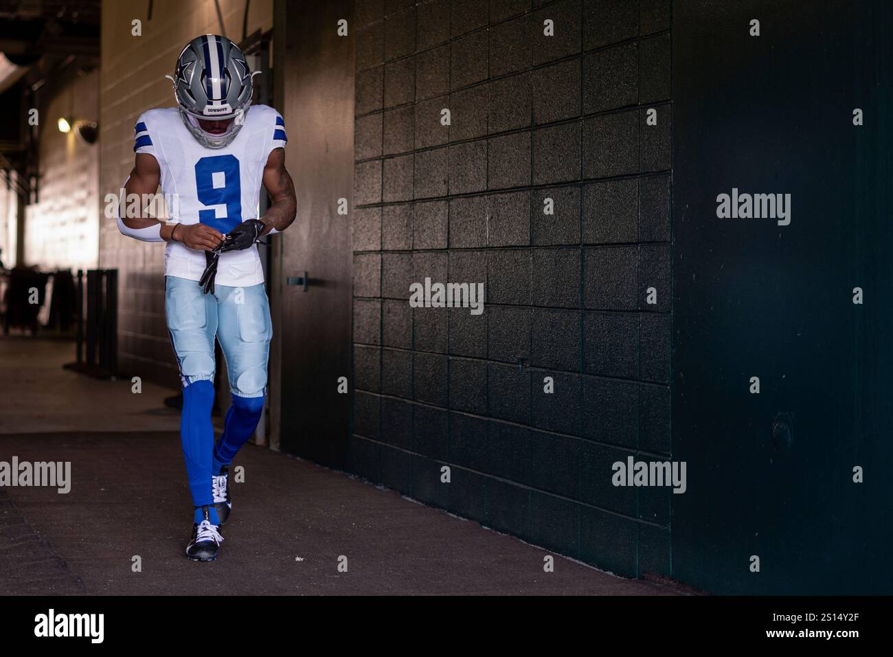 Dallas Cowboys wide receiver KaVontae Turpin (9) heads to the field ...