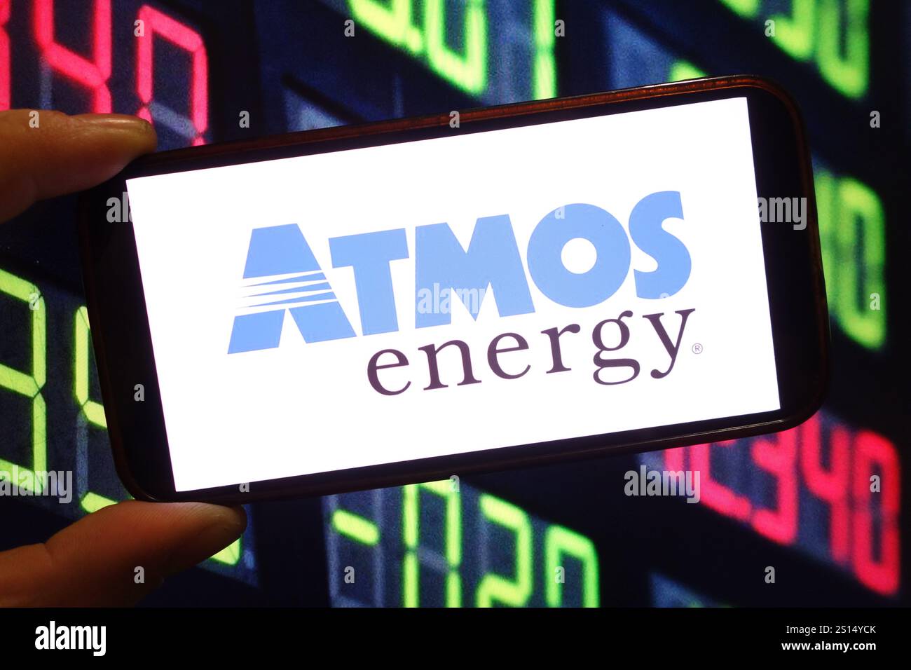 Poland. 30th Dec, 2024. In this photo illustration, the Atmos Energy ...