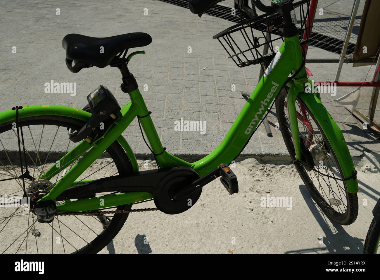 Bangkok, Thailand, Nov 20, 2024: Eco friendly bike sharing, Anywheel ...