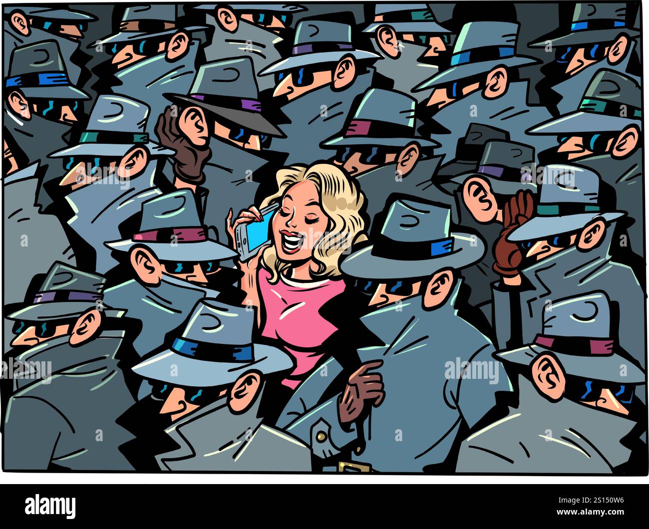 Man and woman detectives Cut Out Stock Images & Pictures - Alamy