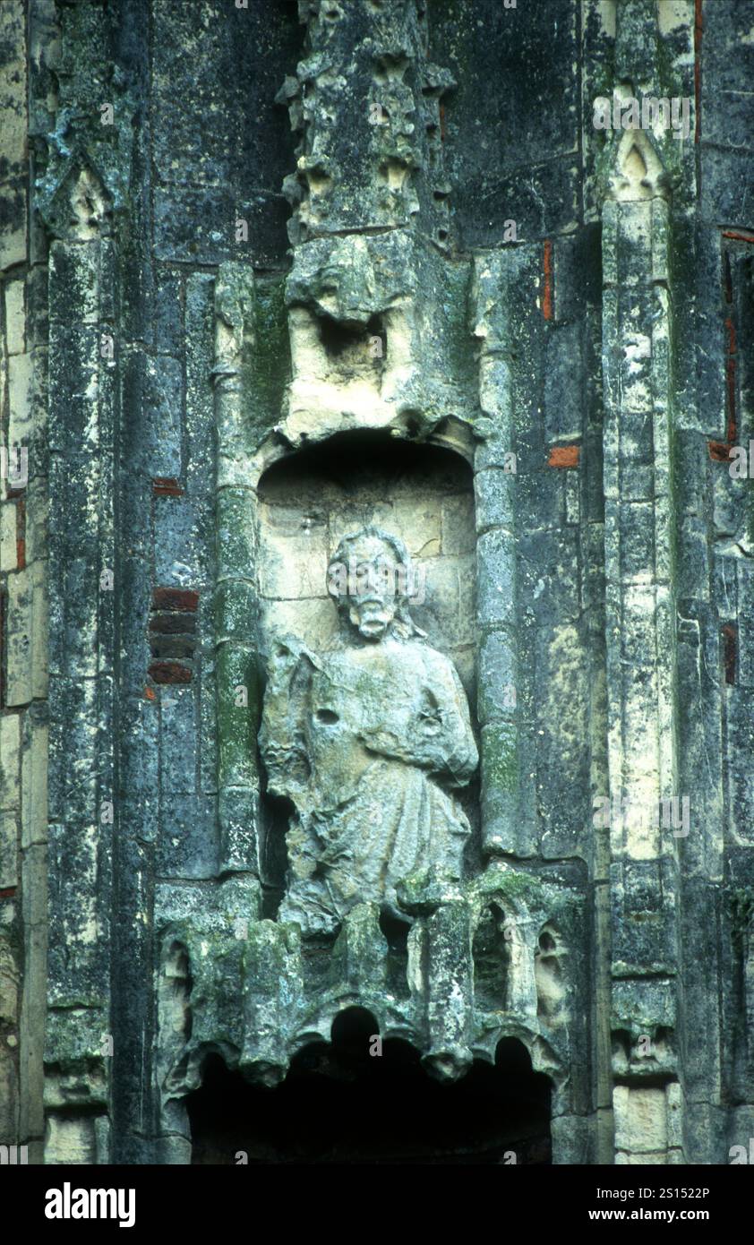 One of the statues at Thornton Abbey. Abbey Road, Ulceby Lincolnshire ...