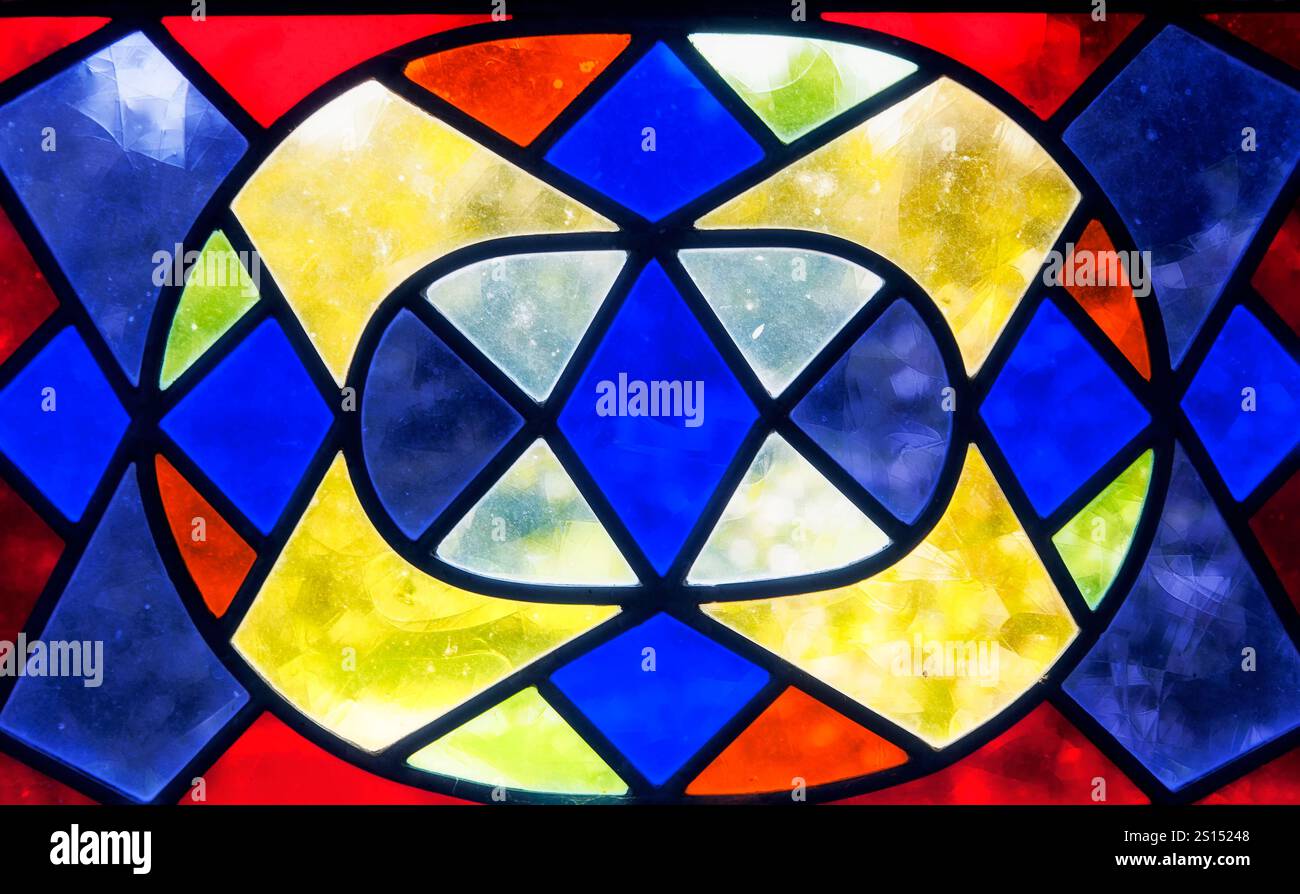 a stained glass window in the landmark pagoda on hampstead hill in ...