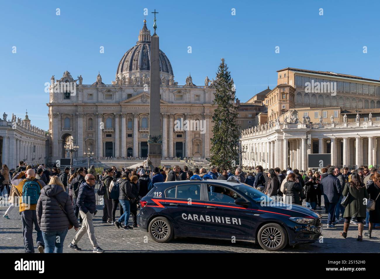 Law enforcement patrols St. Peter's Square during the 2025 Jubilee ...