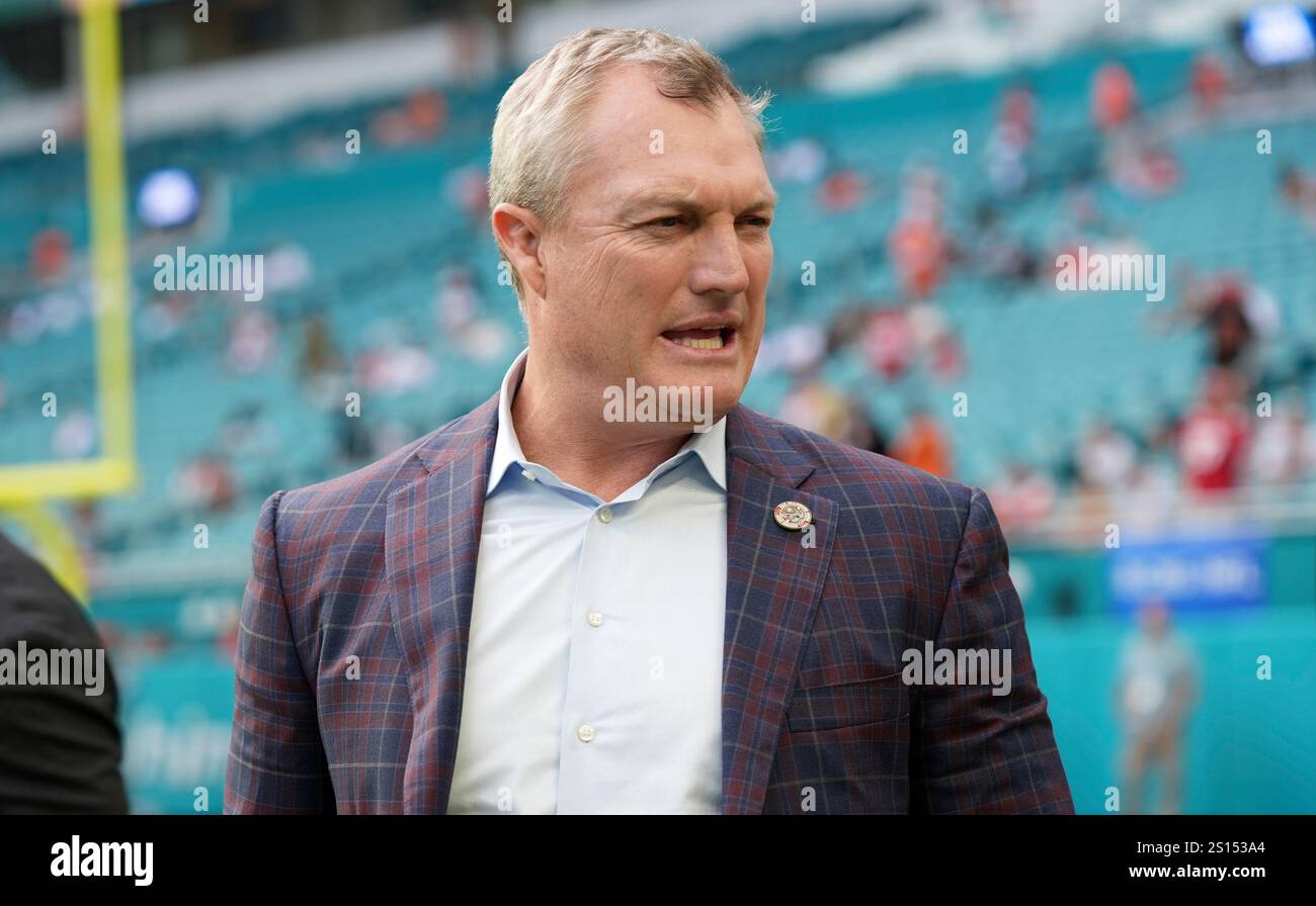 San Francisco 49ers general manager John Lynch walks on the field ...