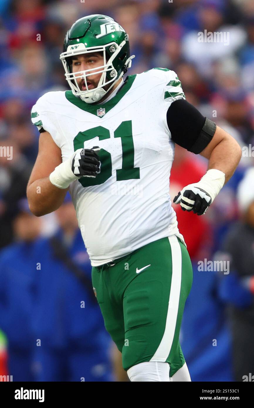 New York Jets offensive tackle Max Mitchell (61) runs during the first ...