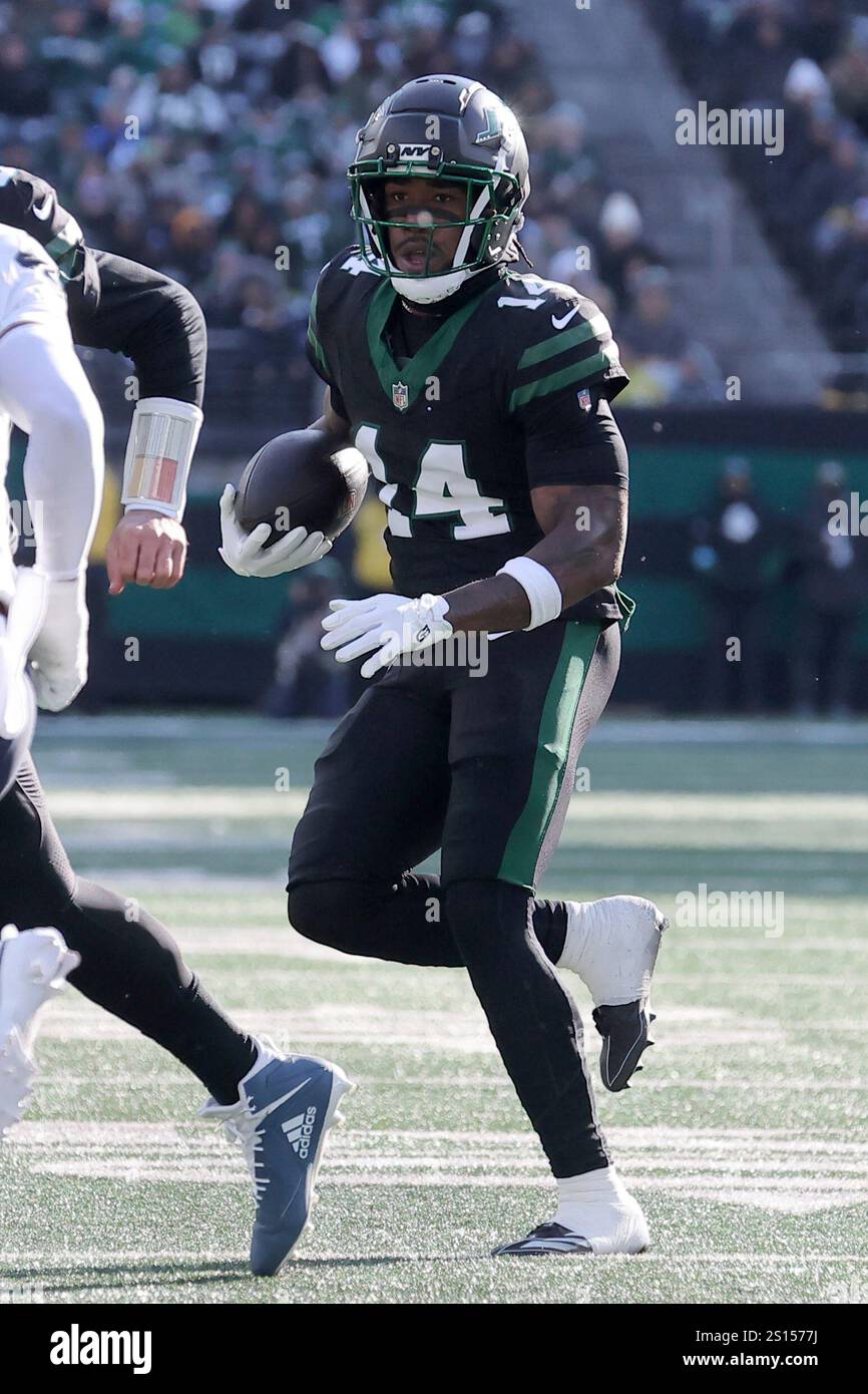 New York Jets wide receiver Malachi Corley (14) in action against the ...