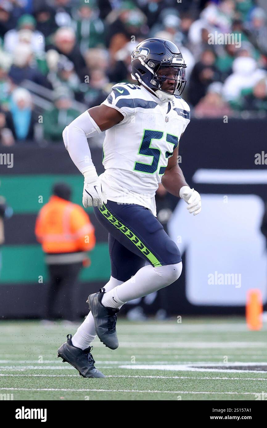 Seattle Seahawks linebacker Boye Mafe (53) in action against the New ...