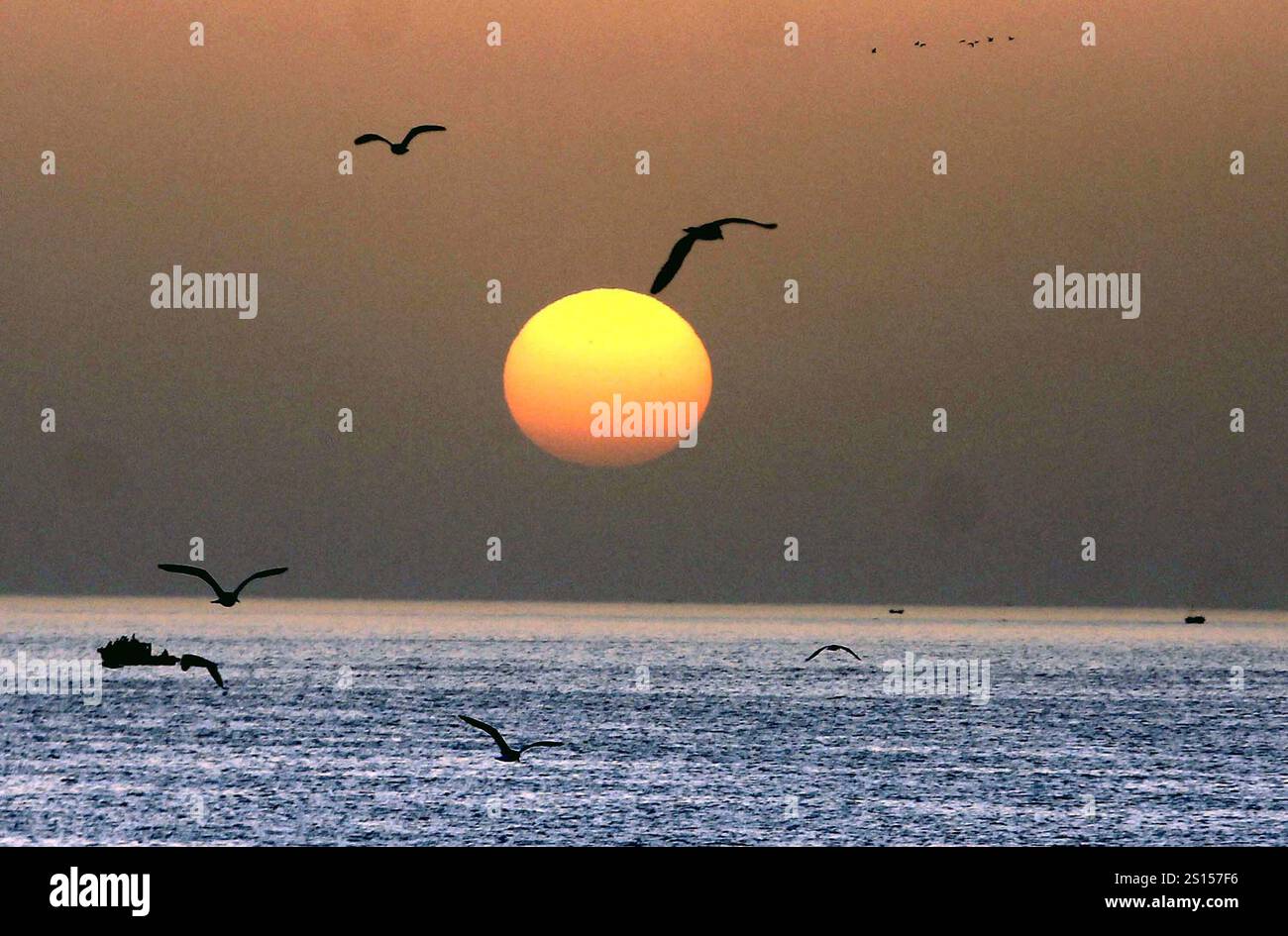 Beautiful eye catching view of glimpse last sunset of year 2024 ...