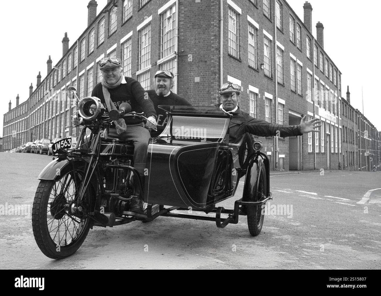 Sunbeam motorcycle enthusiasts riding a Sunbeam motorcycle and sidecar ...