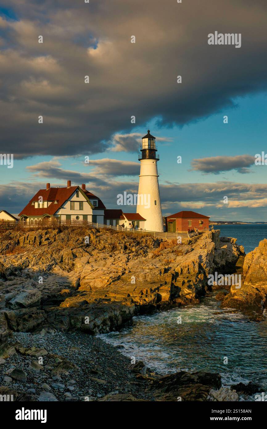 Historic Portland Head Light in Cape Elizabeth, Maine, completed in ...