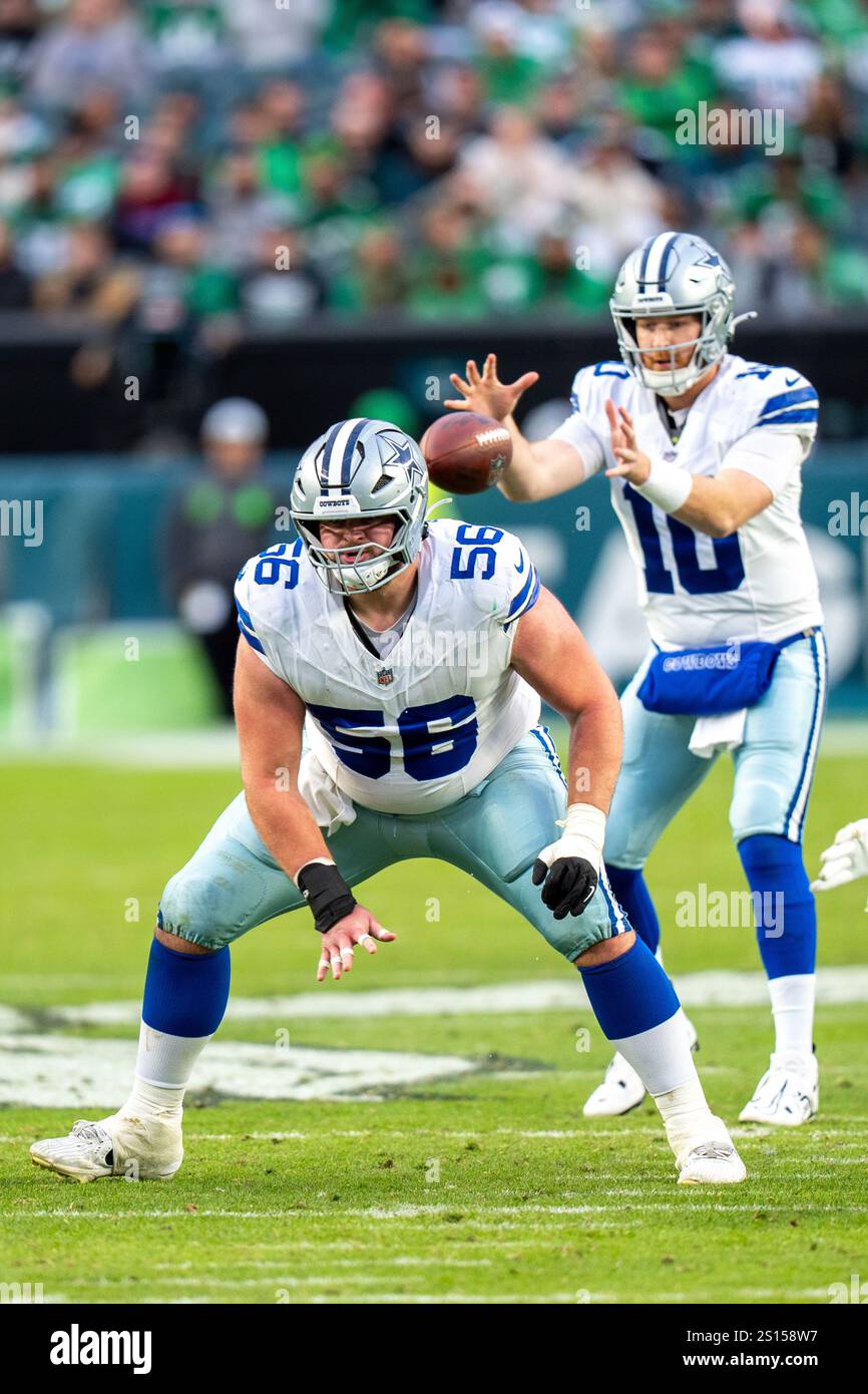 Dallas Cowboys guard Cooper Beebe (56) in action during the NFL ...