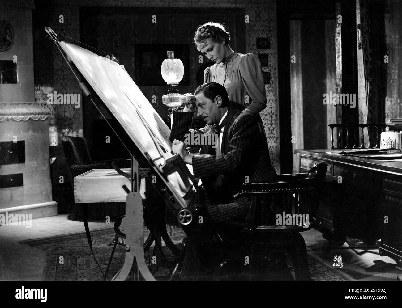 WILLY BIRGEL as Rudolf Diesel and HILDE WEISSNER as Martha Diesel in ...