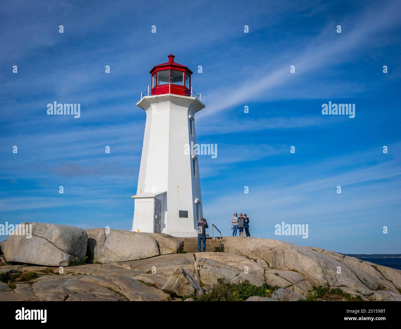 Peggys Point Lighthouse also known as Peggys Cove Lighthouse at the ...