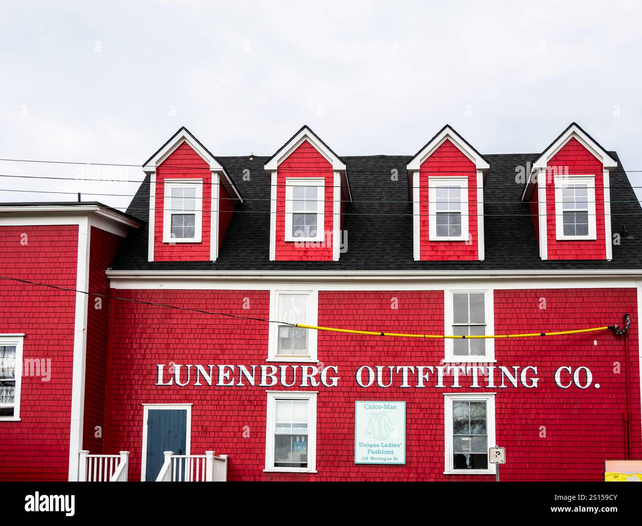 Colorful buildings in the old historic town of Lunenburg, Nova Scotia ...