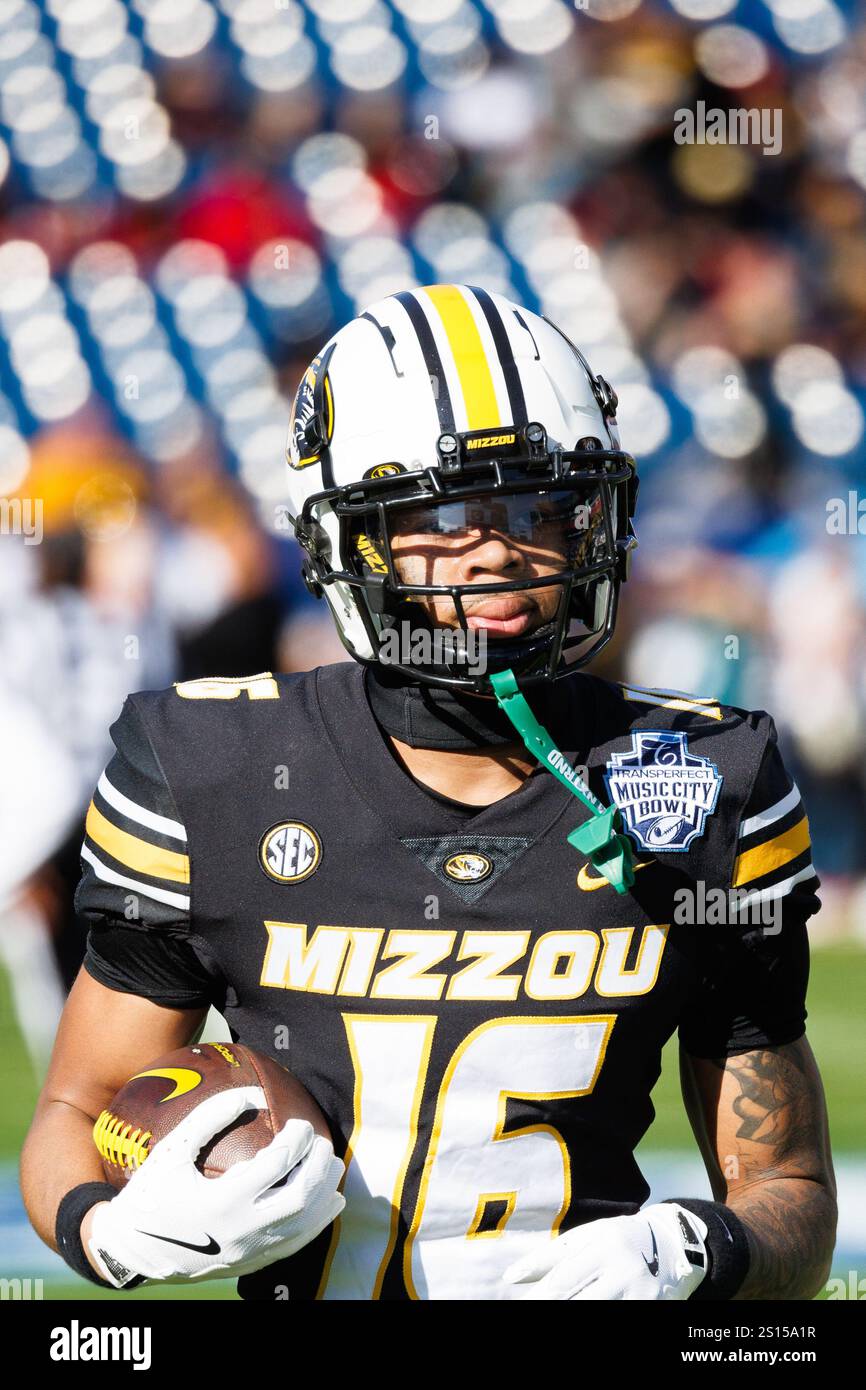 Nashville, Tennessee, USA. 30th Dec, 2024. Missouri Wide Receiver ...