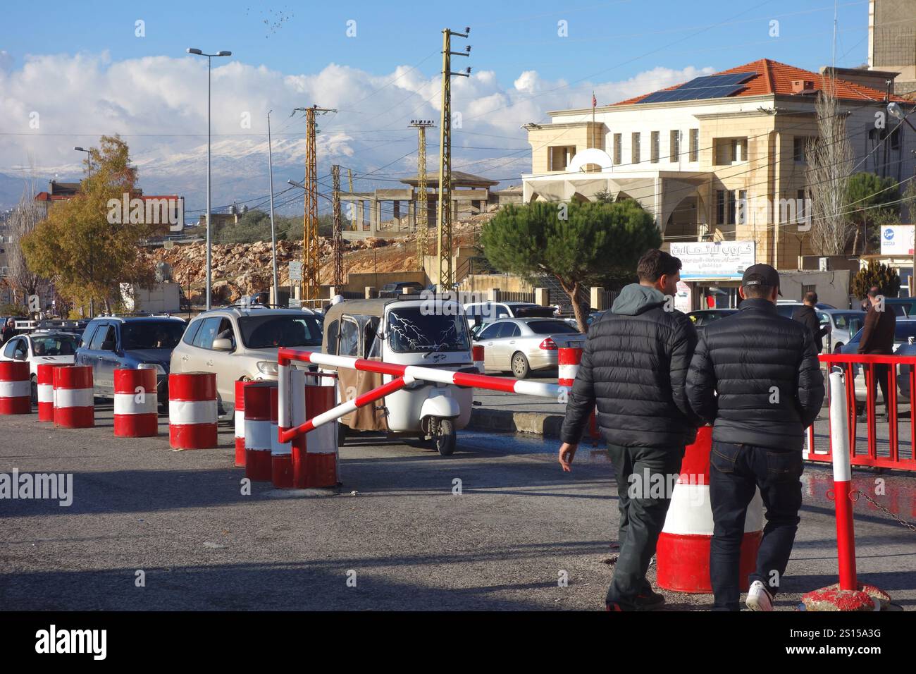 People cross Masnaa checkpoint on the Syrian border, Lebanon, December ...