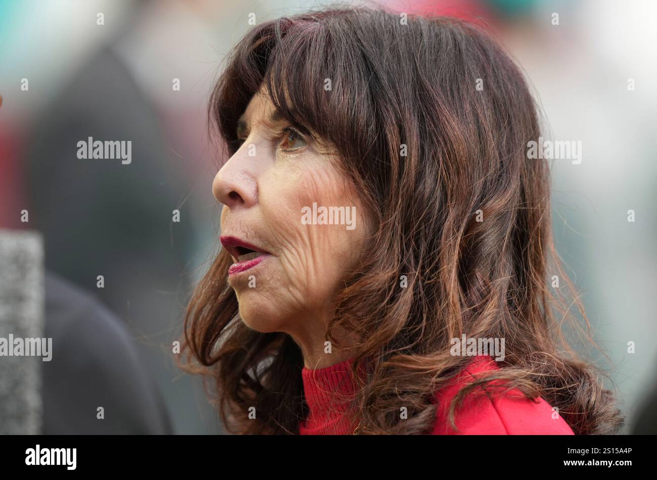 San Francisco 49ers owner Denise DeBartolo York stands on the field ...