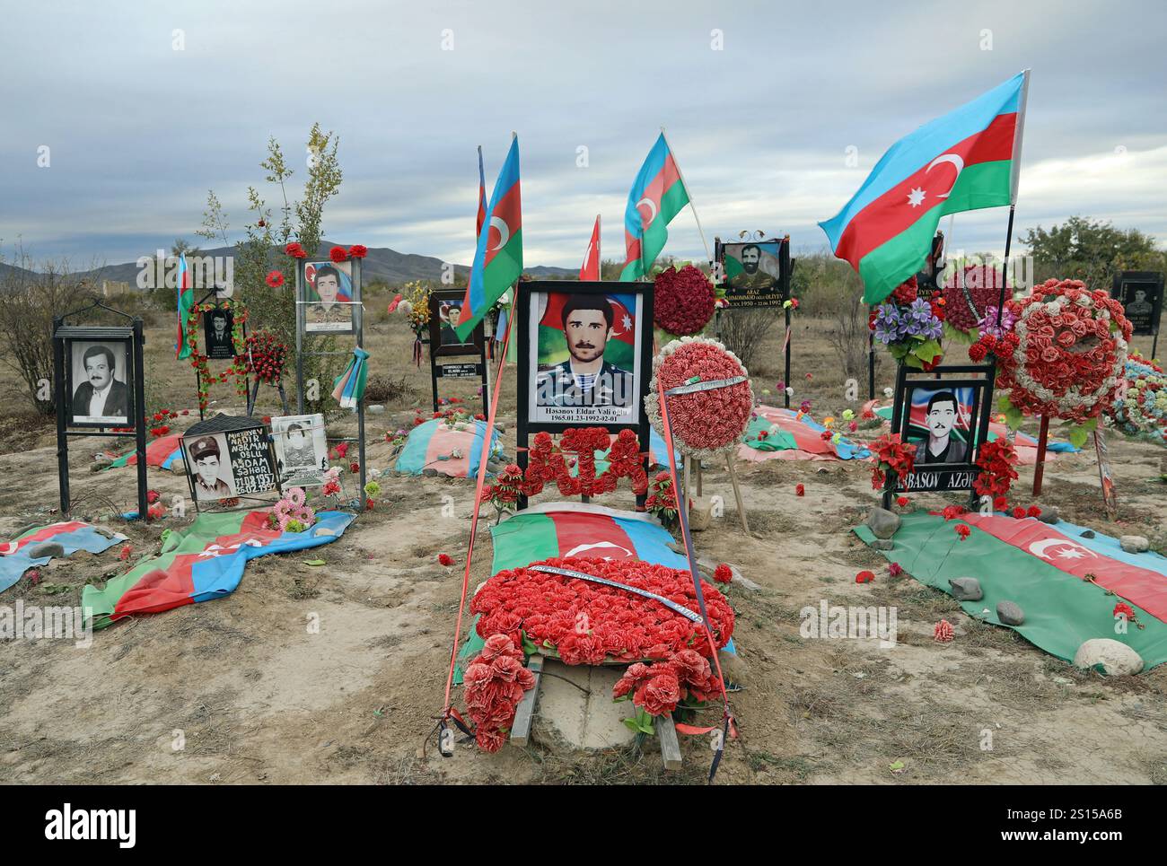Cemetery graves muslim victims hi-res stock photography and images - Alamy