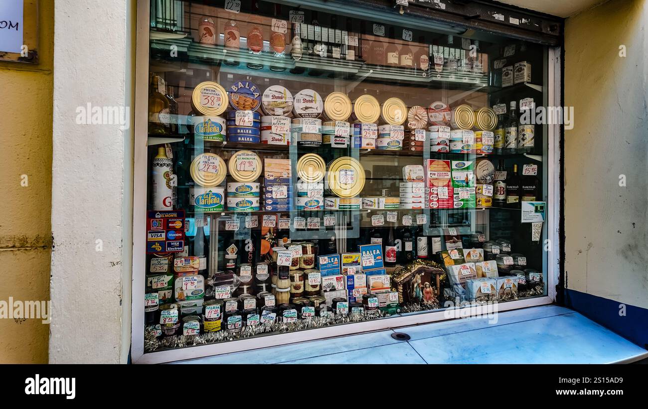 Traditional Local Store Selling Oversized Canned Fish Stock Photo - Alamy