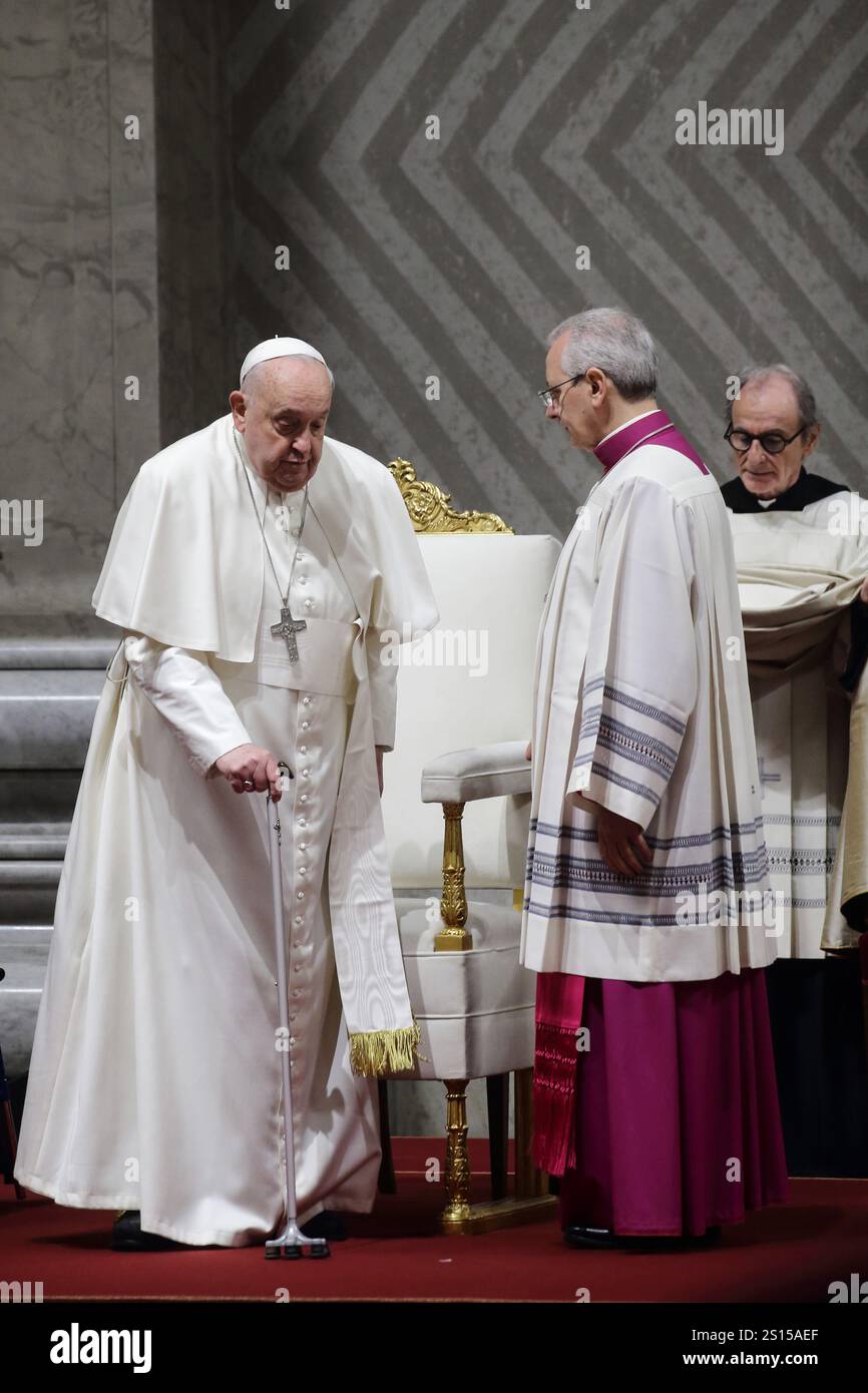 Vatican. December 31, 2024 - Vatican City. POPE FRANCIS during the ...