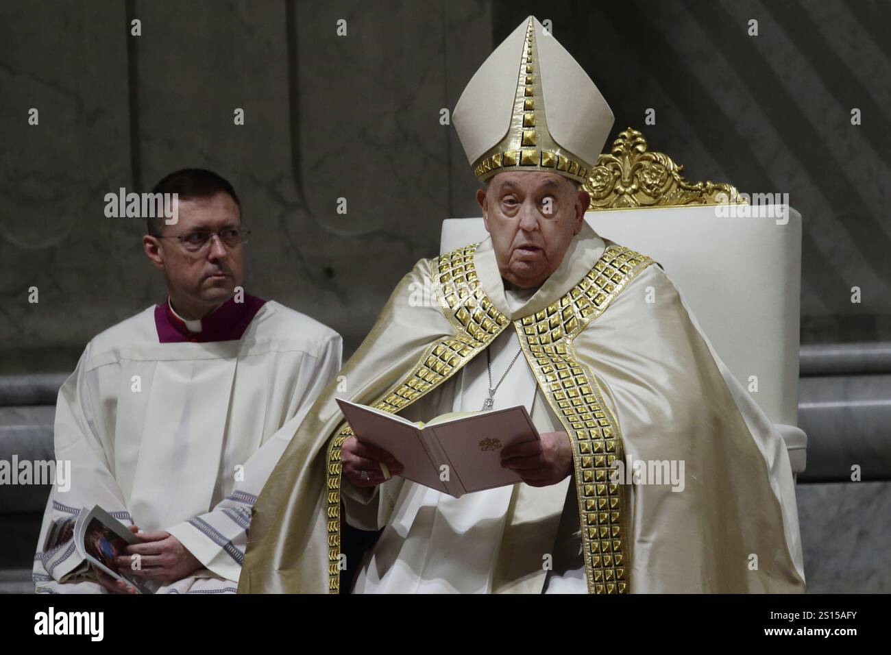 Vatican. December 31, 2024 - Vatican City. POPE FRANCIS during the ...