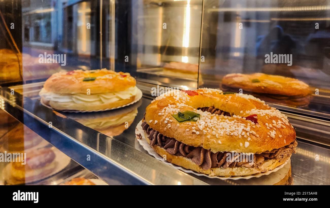 The Roscón de Reyes is a festive ring-shaped cake, traditionally ...