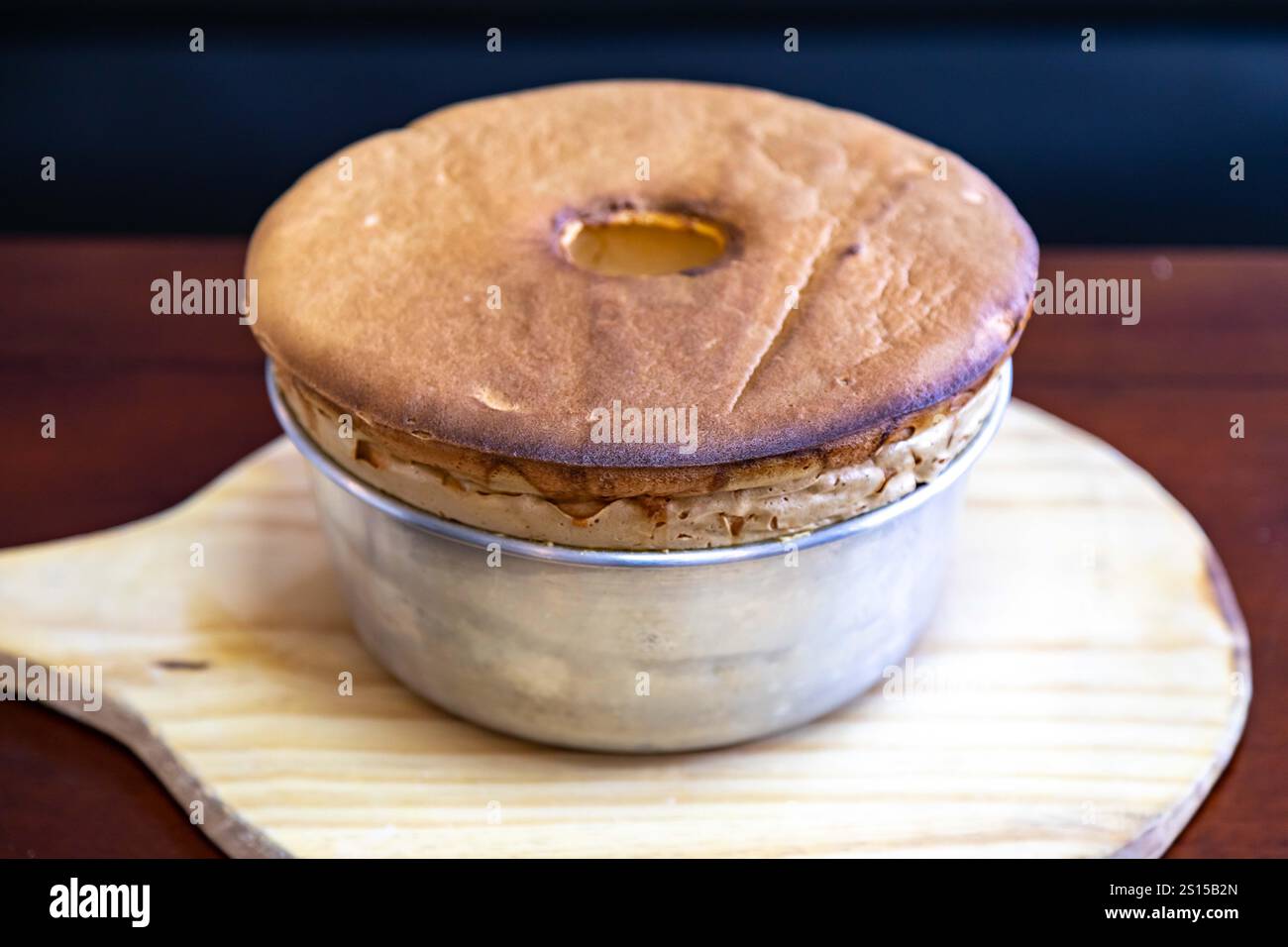 Traditional caramelized egg white pudding known as molotof or molotov ...