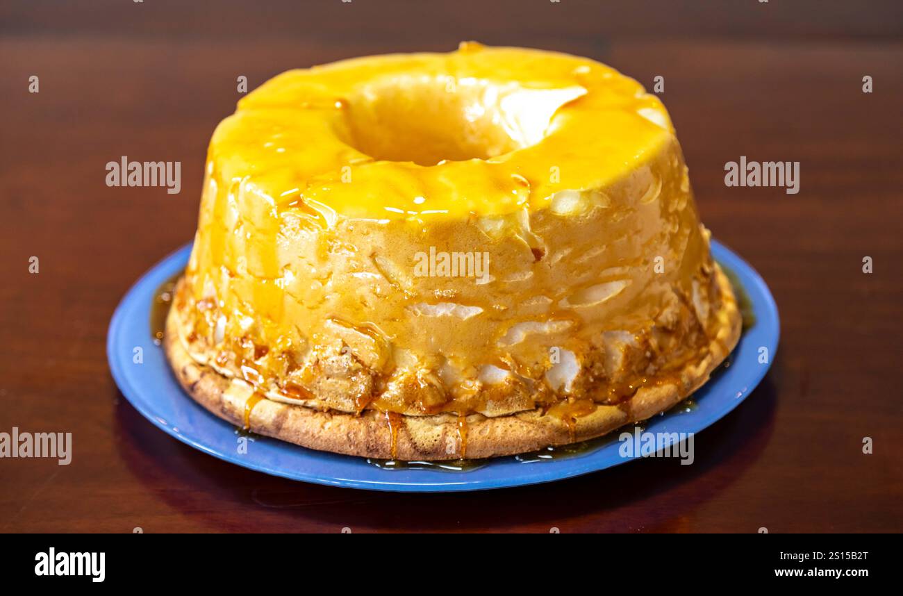 Traditional caramelized egg white pudding known as molotof or molotov ...