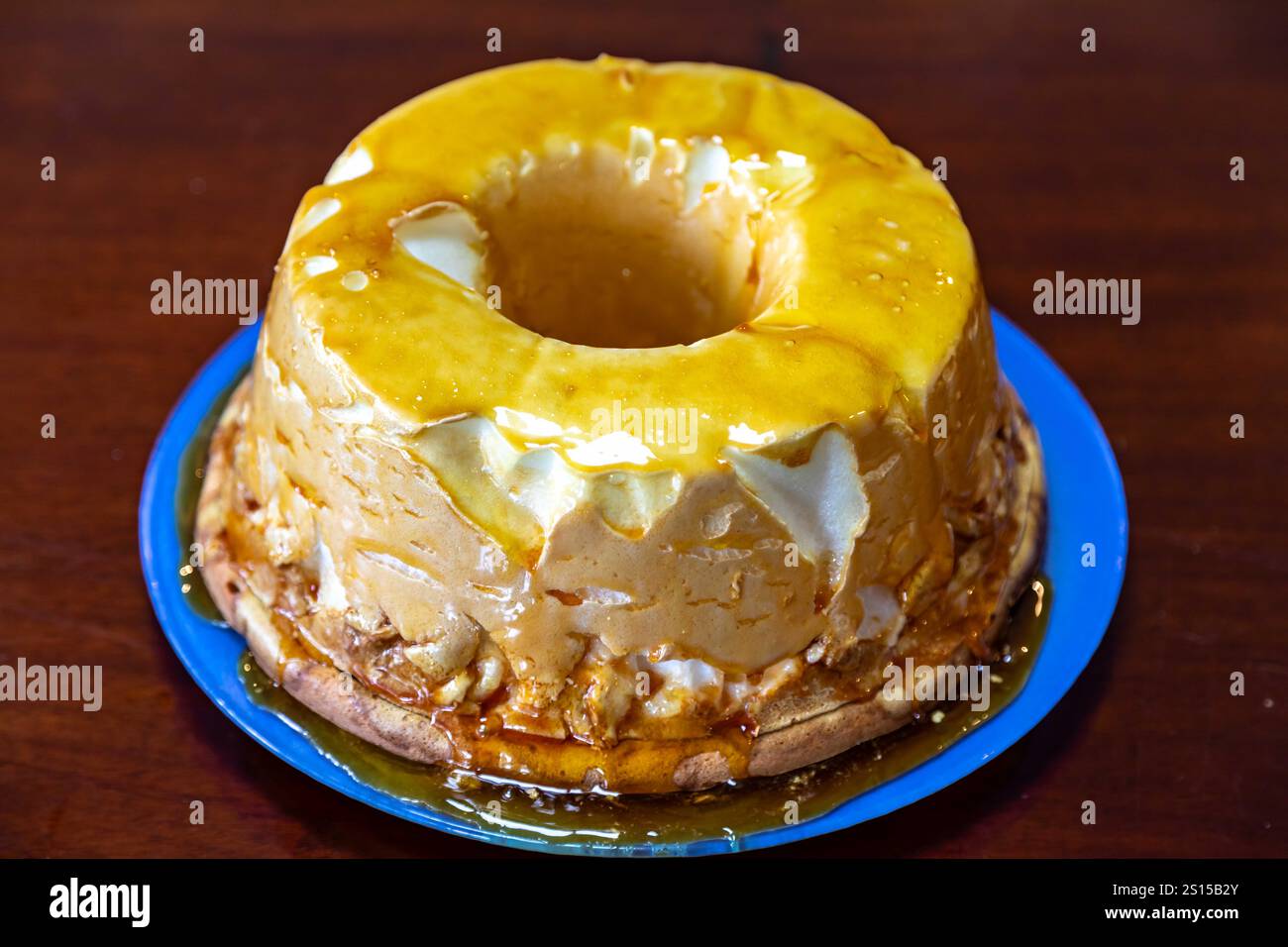 Traditional caramelized egg white pudding known as molotof or molotov ...