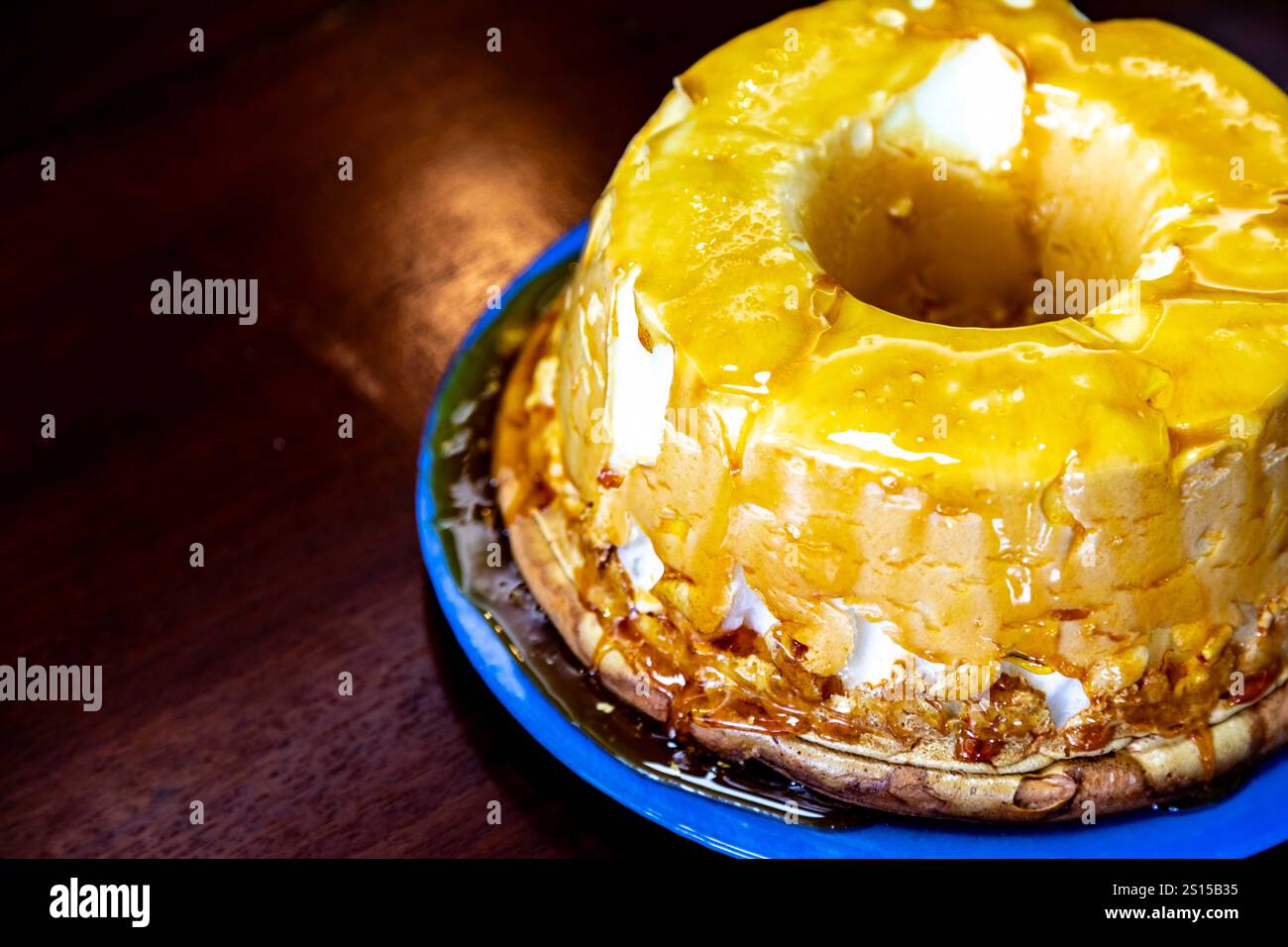 Traditional caramelized egg white pudding known as molotof or molotov ...