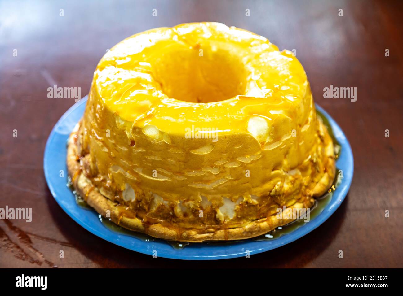 Traditional caramelized egg white pudding known as molotof or molotov ...