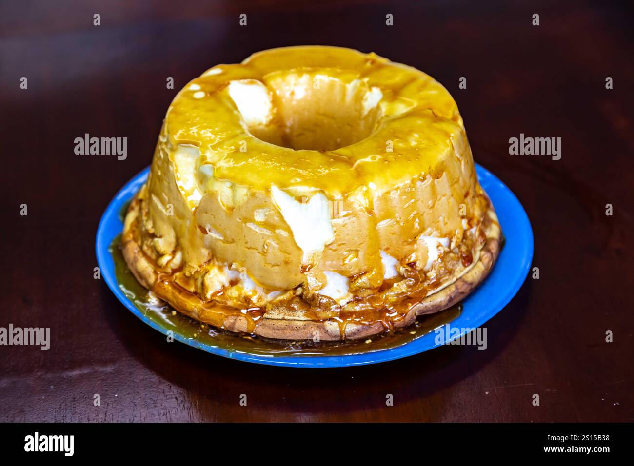 Traditional caramelized egg white pudding known as molotof or molotov ...