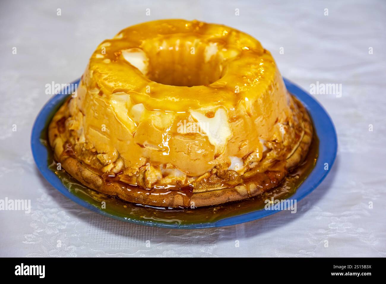 Traditional caramelized egg white pudding known as molotof or molotov ...